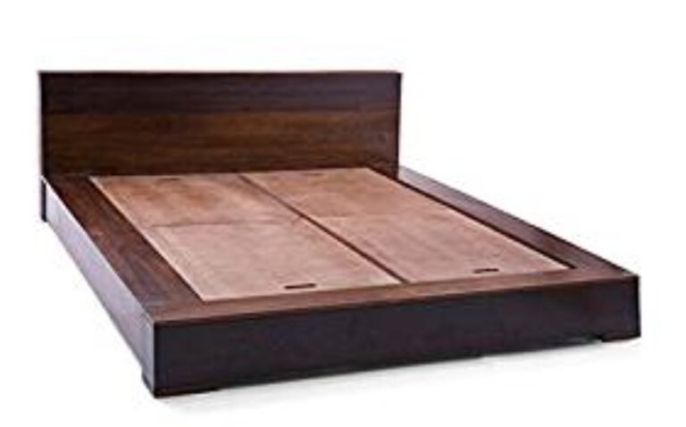 Light weight simple teak wood cot queen size